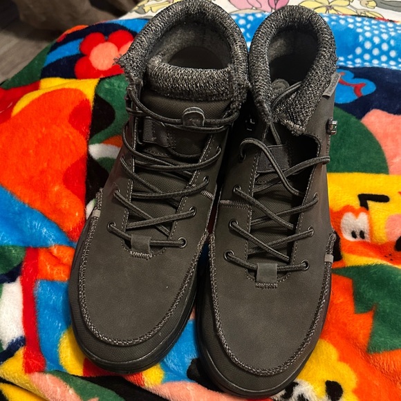 Hey Dude | Shoes | Hey Dude Mens Black Hightop Boots | Poshmark